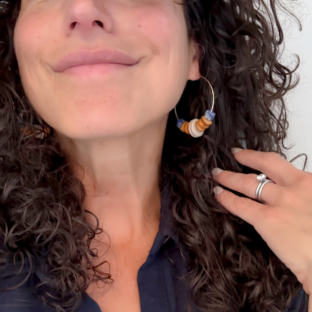 the BOHÈME hoop | porcelain + stone + wood – matte porcelain design